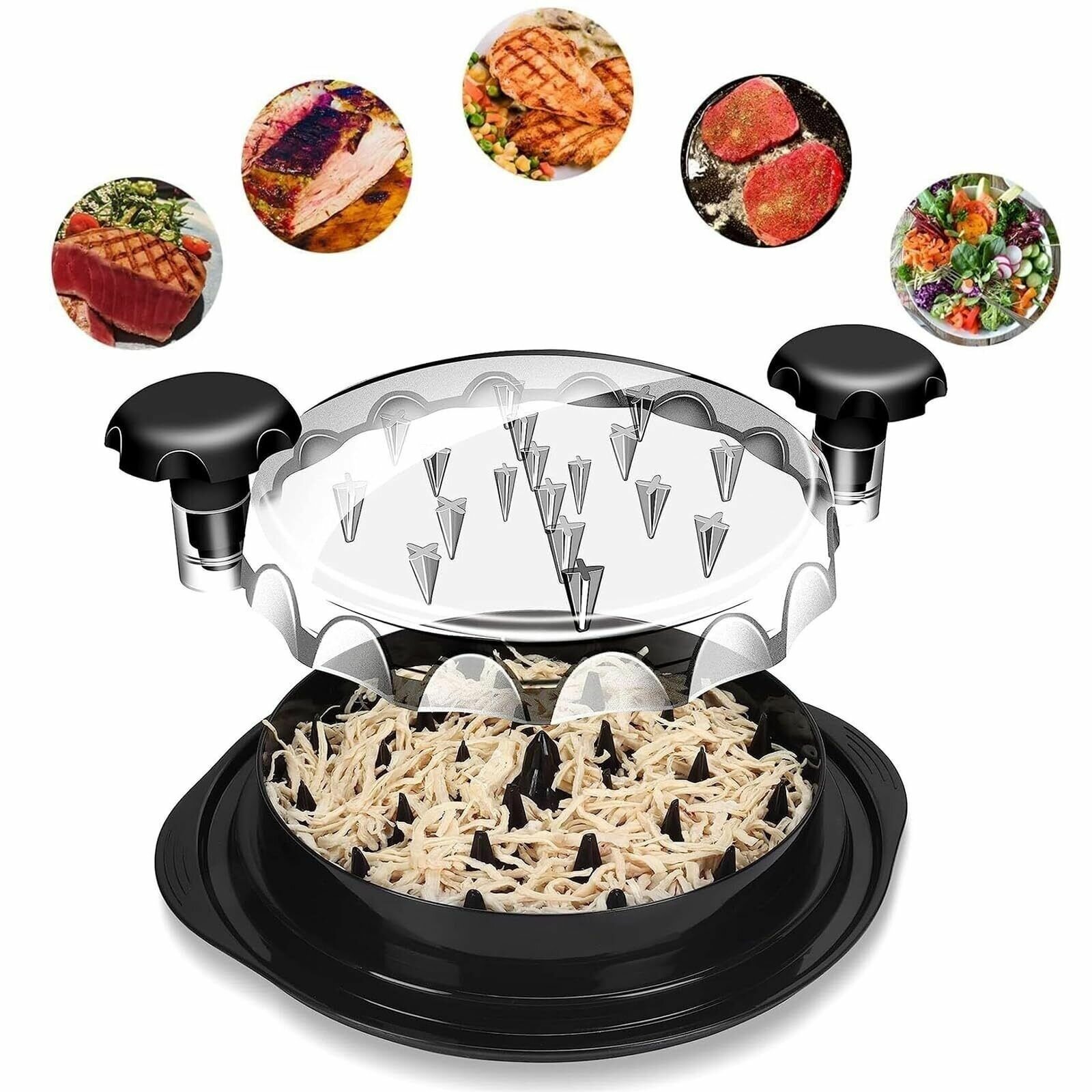 Измельчитель для Курицы и Мяса, Измельчитель с Ручками и Основанием