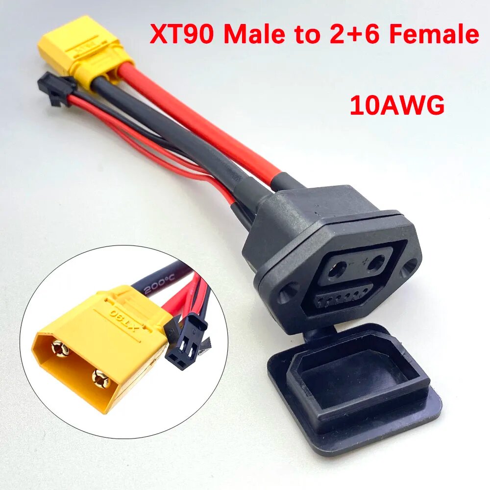 HBXINTAO Адаптер разъема XT90 2+4/2+6 для электровелосипеда