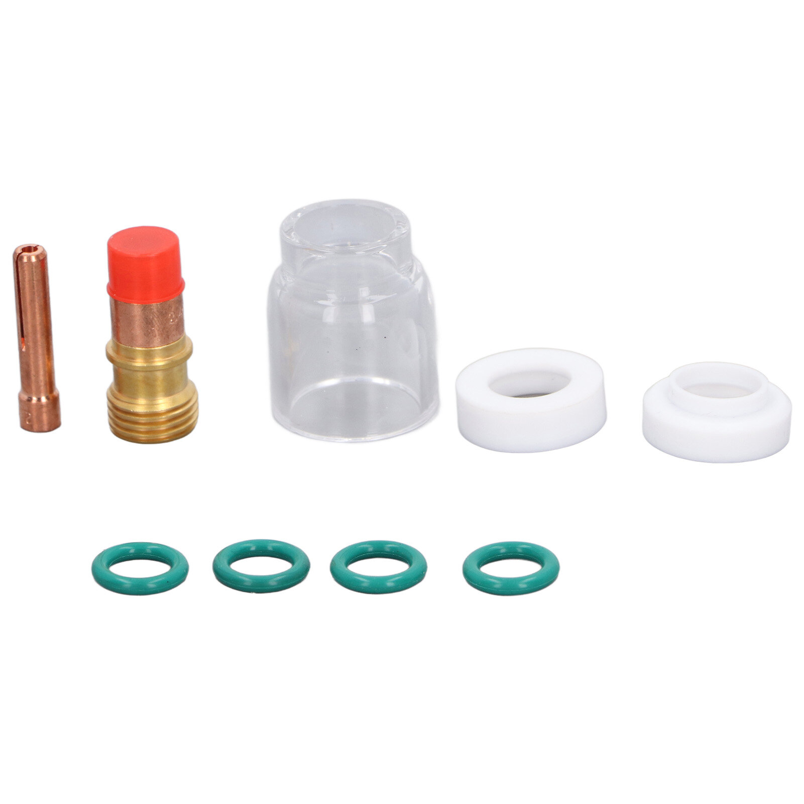9 Pcs Set TIG Welding Torch Accessories Collet Gas Lens Glass Cup Gasket O Ring Supplies for WP 17 18 26