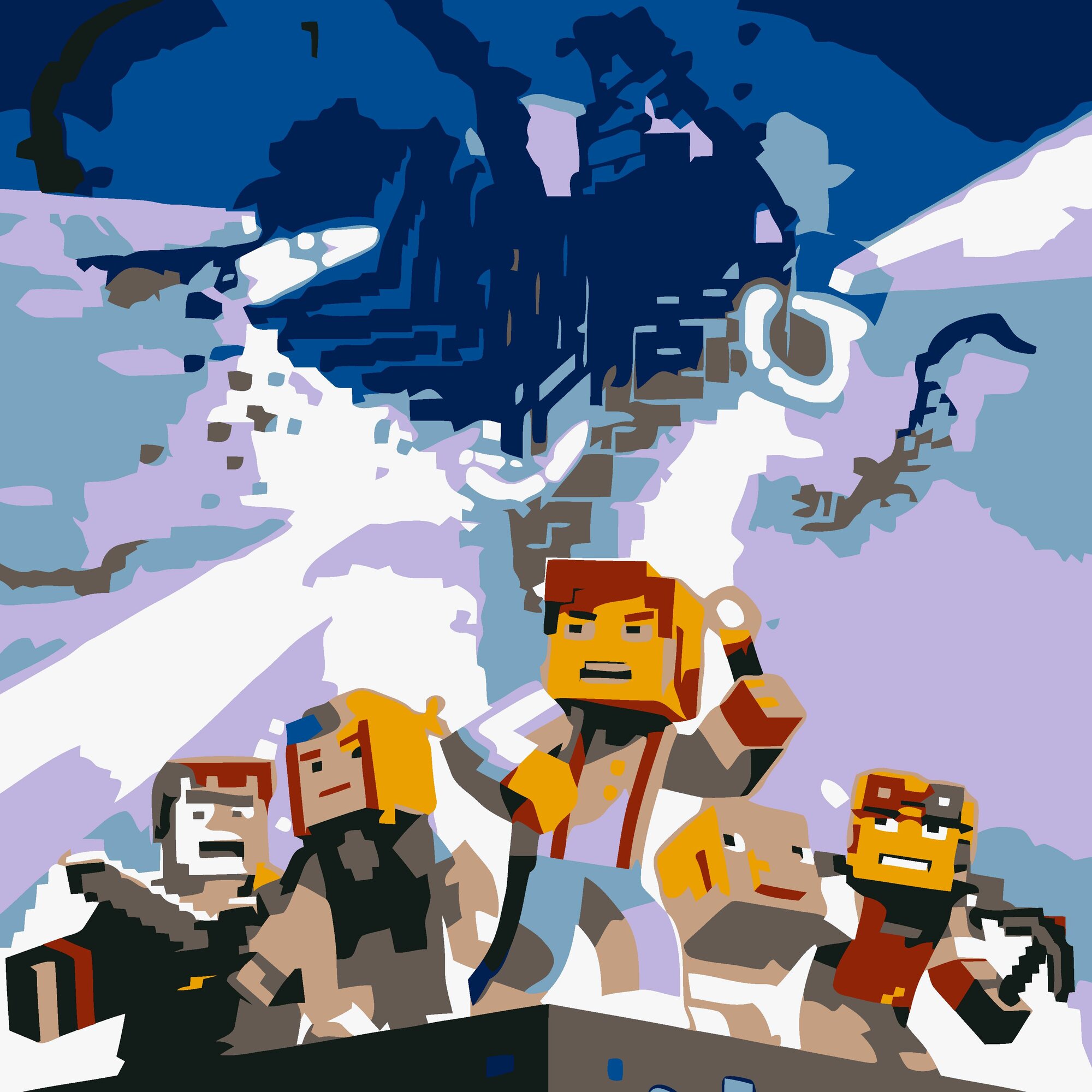 Детская картина по номерам E3314 "Майнкрафт - Minecraft" 30x30