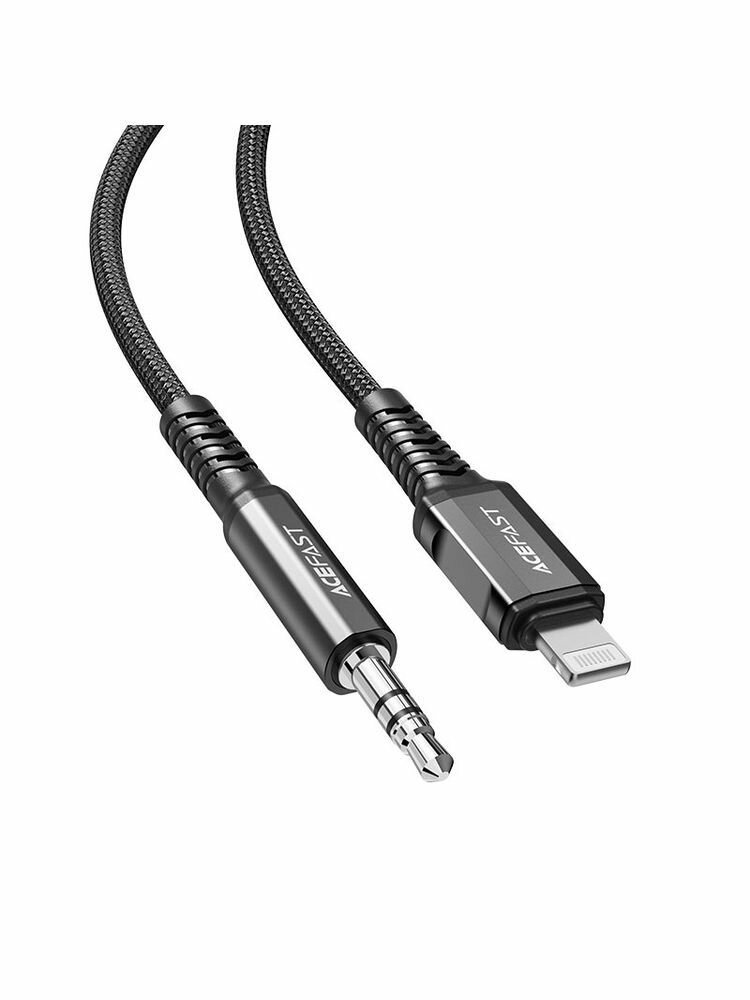 ACEFAST Аудиокабель 3.5 мм/Apple Lightning, 1.2 м, черный
