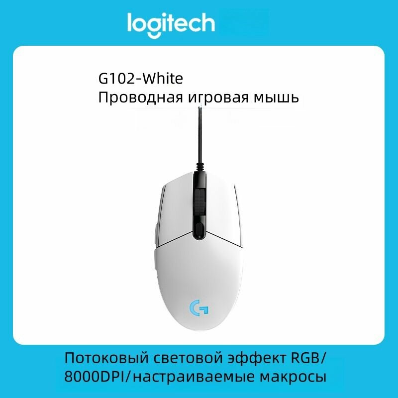 Logitech Проводная игровая мышь Logitech G102 II