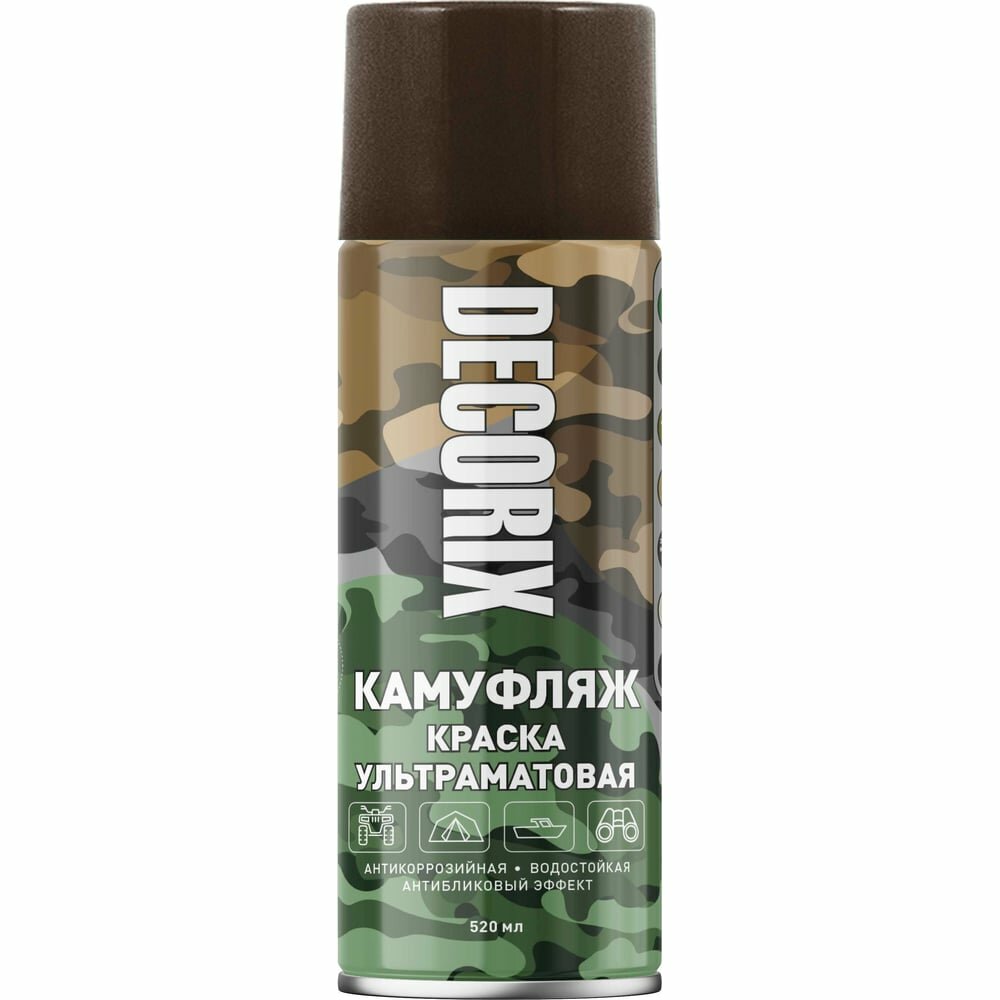 Аэрозольная светопоглощающая краска Decorix камуфляж