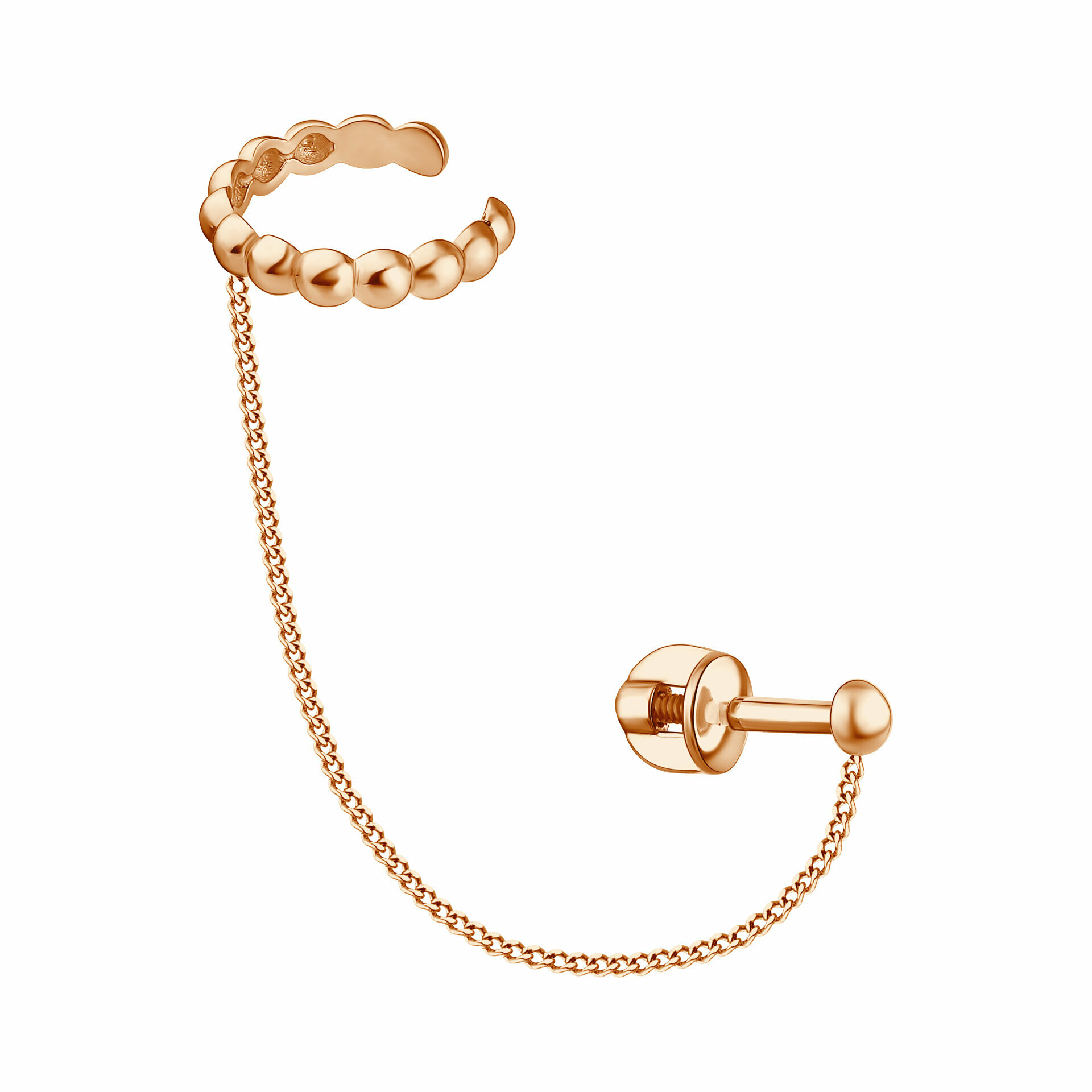 Кафф, красное золото, 585 проба