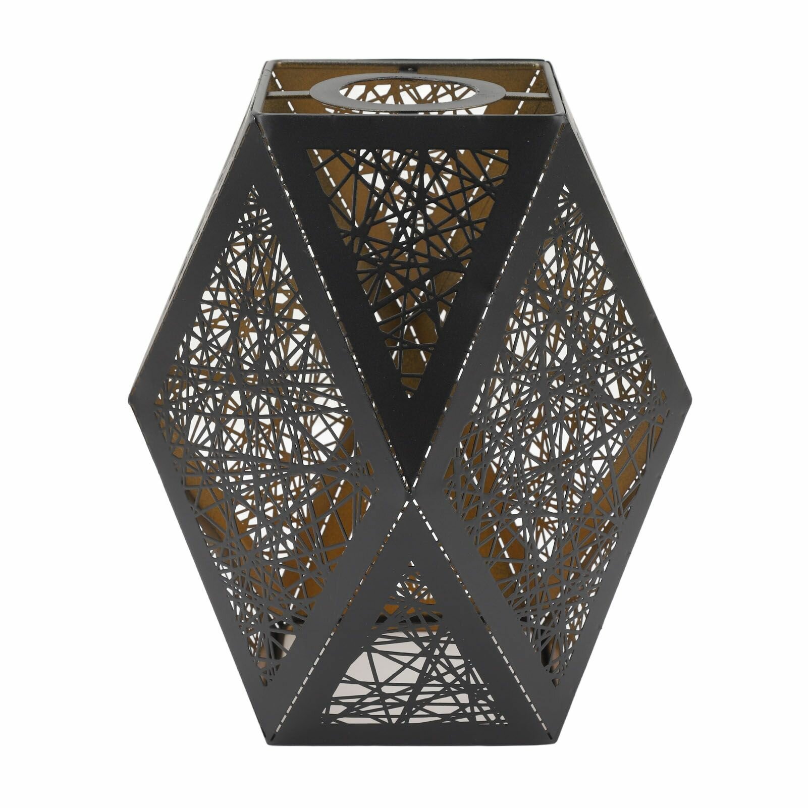 Ажурный металлический абажур с узором