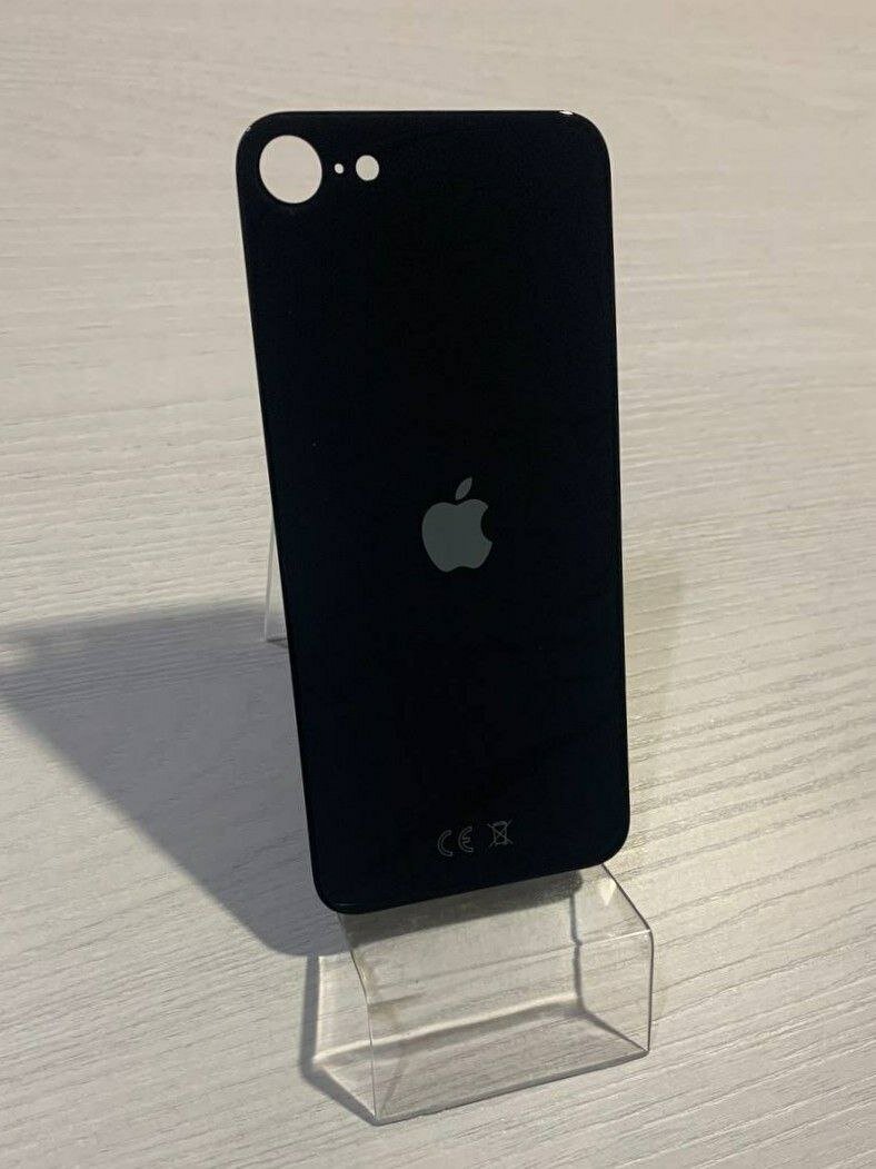Задняя крышка (стекло корпуса) для IPhone SE 2020 черная (BLACK)