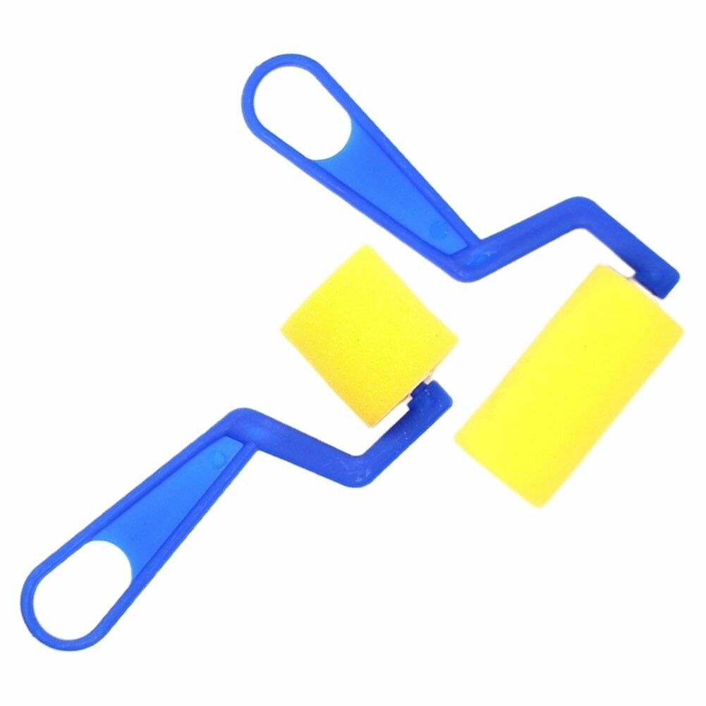 OZ-URJSH-2 шт. Набор желтых губчатых валиков-кистей для детского творчества, инструмент для рисования поролоном своими руками