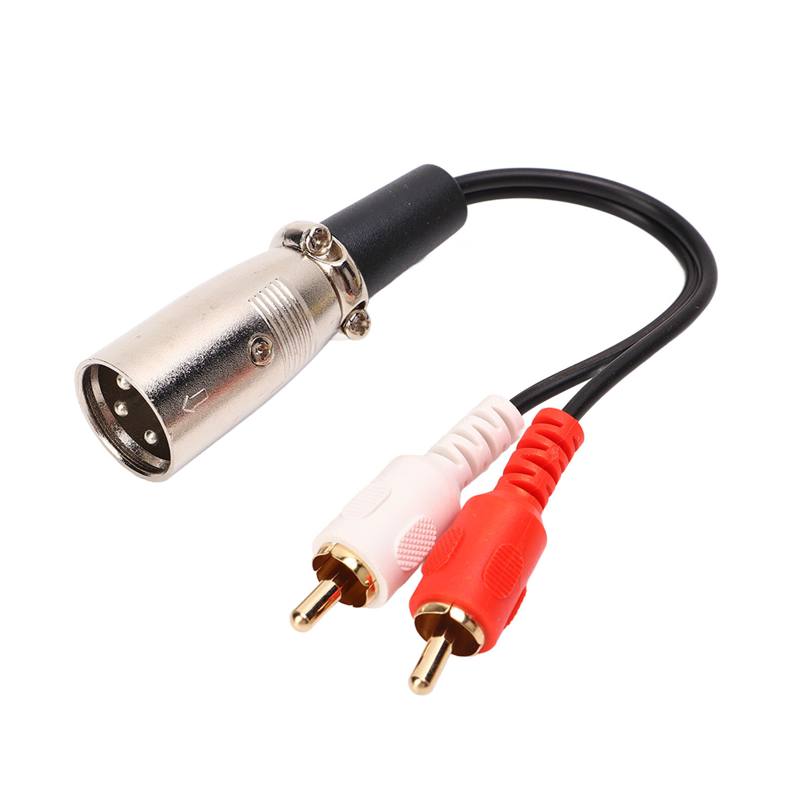 Dual RCA -XLR -кабель 15см XLR Мужчина до 2 RCA Стерео -аудио -адаптер кабель для динамика DVD -плеер Микрофон
