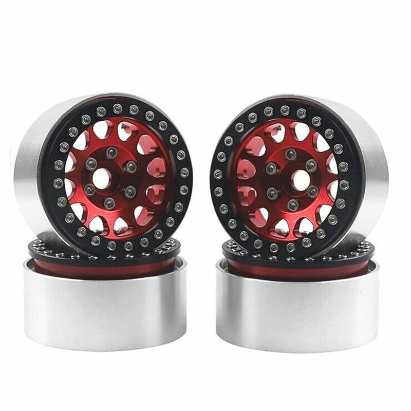 4 шт. 1.9 Beadlock ступица колеса обод для 1/10 RC TRX4 SCX10 красный