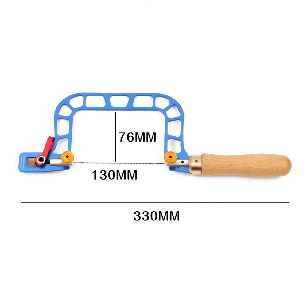 Ручная проволочная пила из сплавной стали с рамоугольником из алюминиевого сплава для деревообработки, ручная пила для вырезки, инструмент, материал 7075 авиационный алюминий + бук, цвет красный, синий (по выбору), тип 3 дюйма, 4 дюйма (по выбору), длина