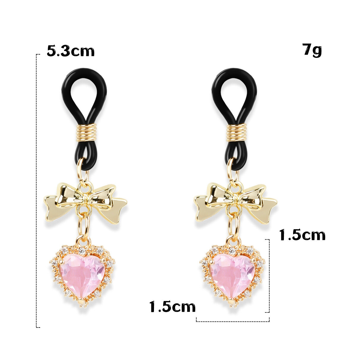 Сексуальные игрушки зажимы для сосков женские эротические игрушки SM бант сердце драгоценный камень сосок кулон sm дразнящий флирт