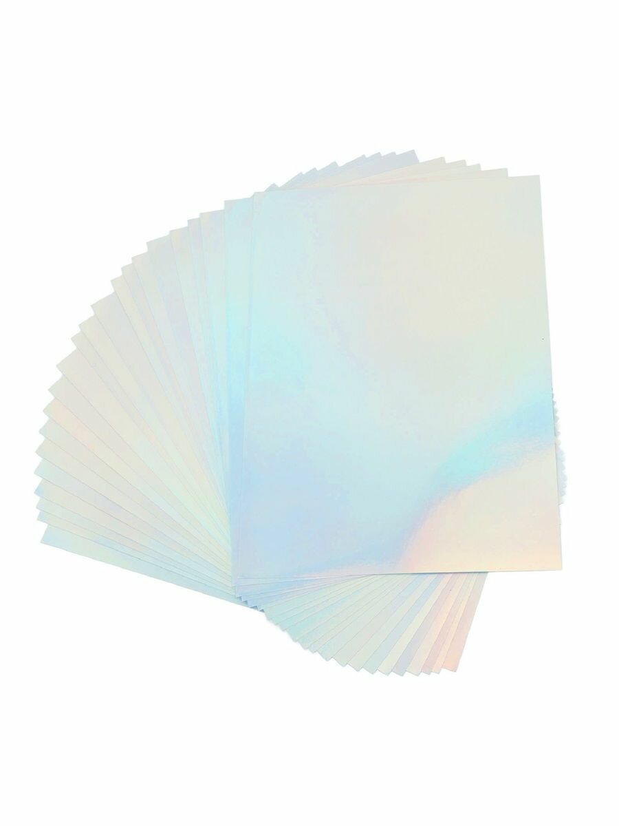 Бумага для голографических наклеек формата А4, водонепроницаемая, 22 листа, совместимая со струйными и лазерными принтерами, бумага для голографических наклеек для поделок своими руками и подарков