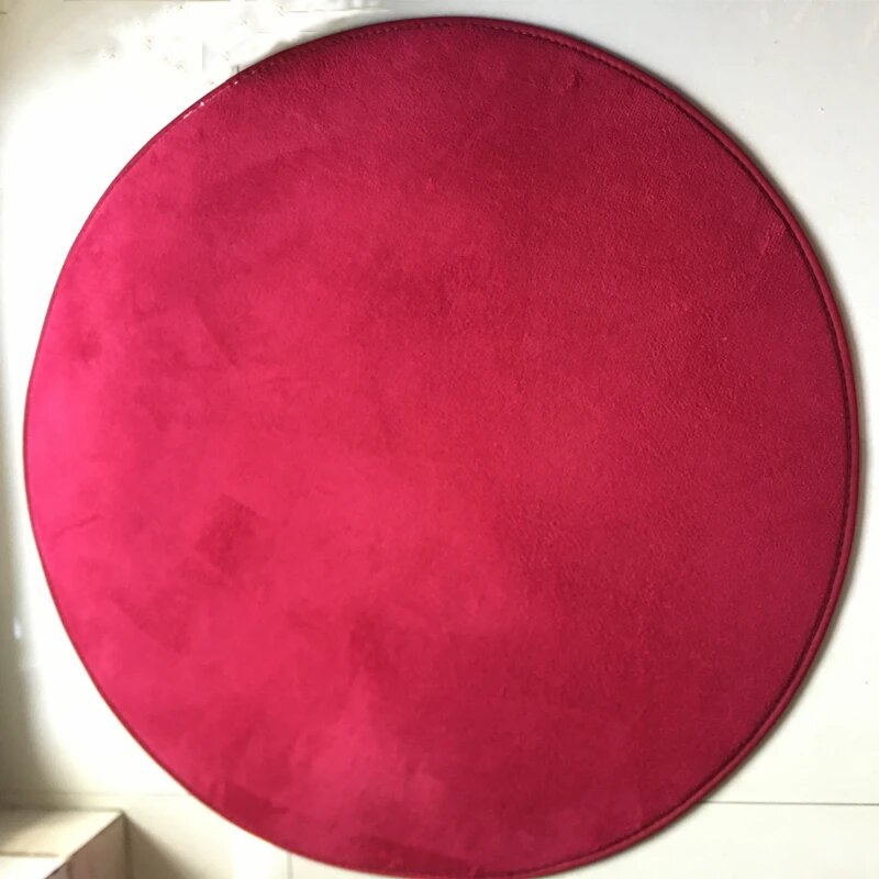 Круглый коралловый бархатный ковер Ø 60-200 см, Wine red, 100x100cm
