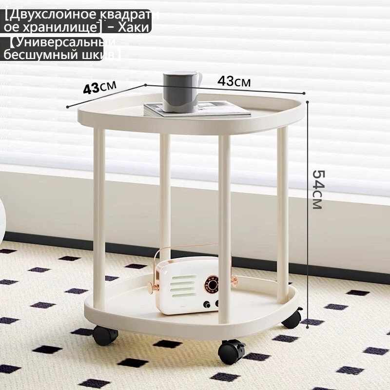 Приставной столик "Элегантная Русская Классика", пластик, белый