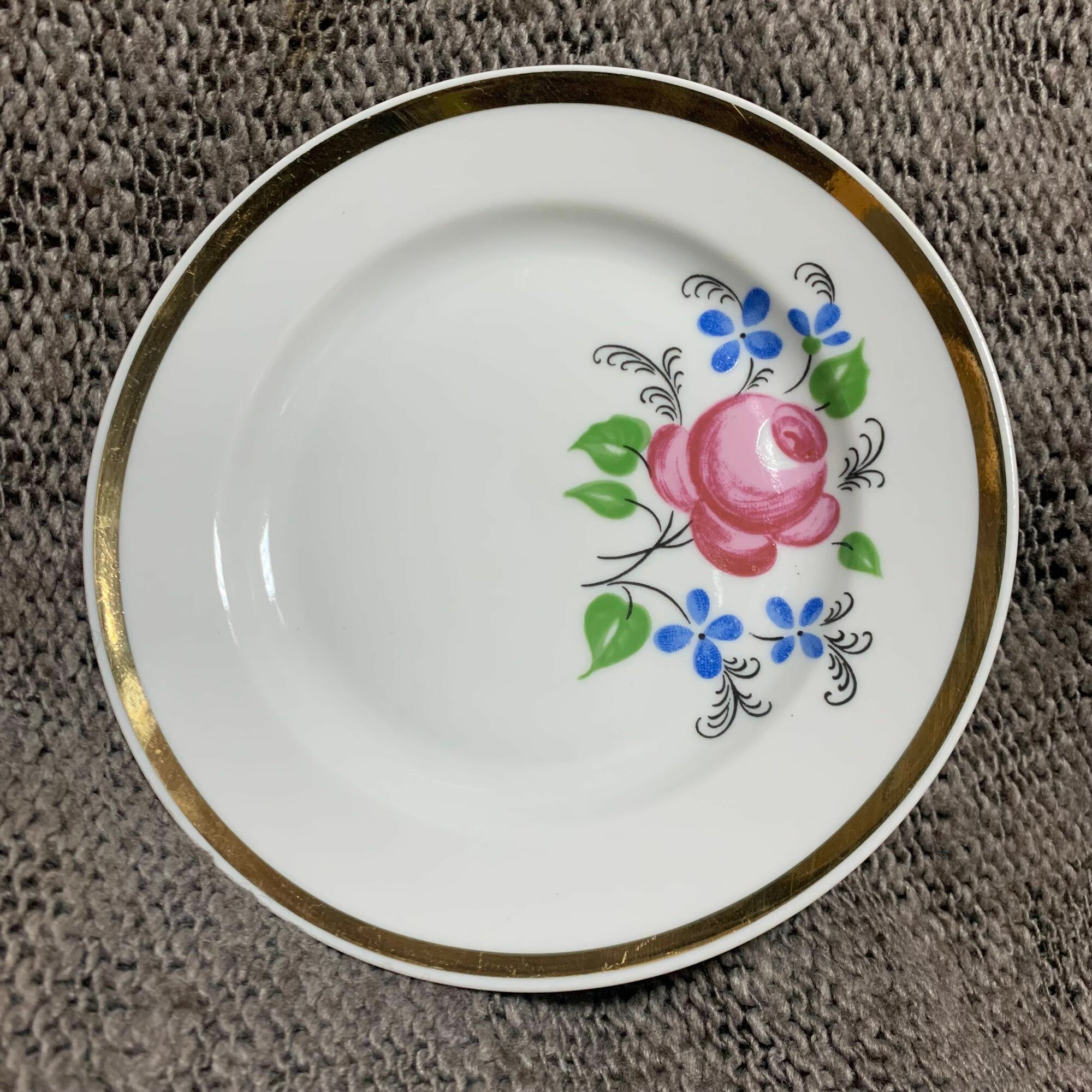 Пирожковая тарелка Роза (Дулево)