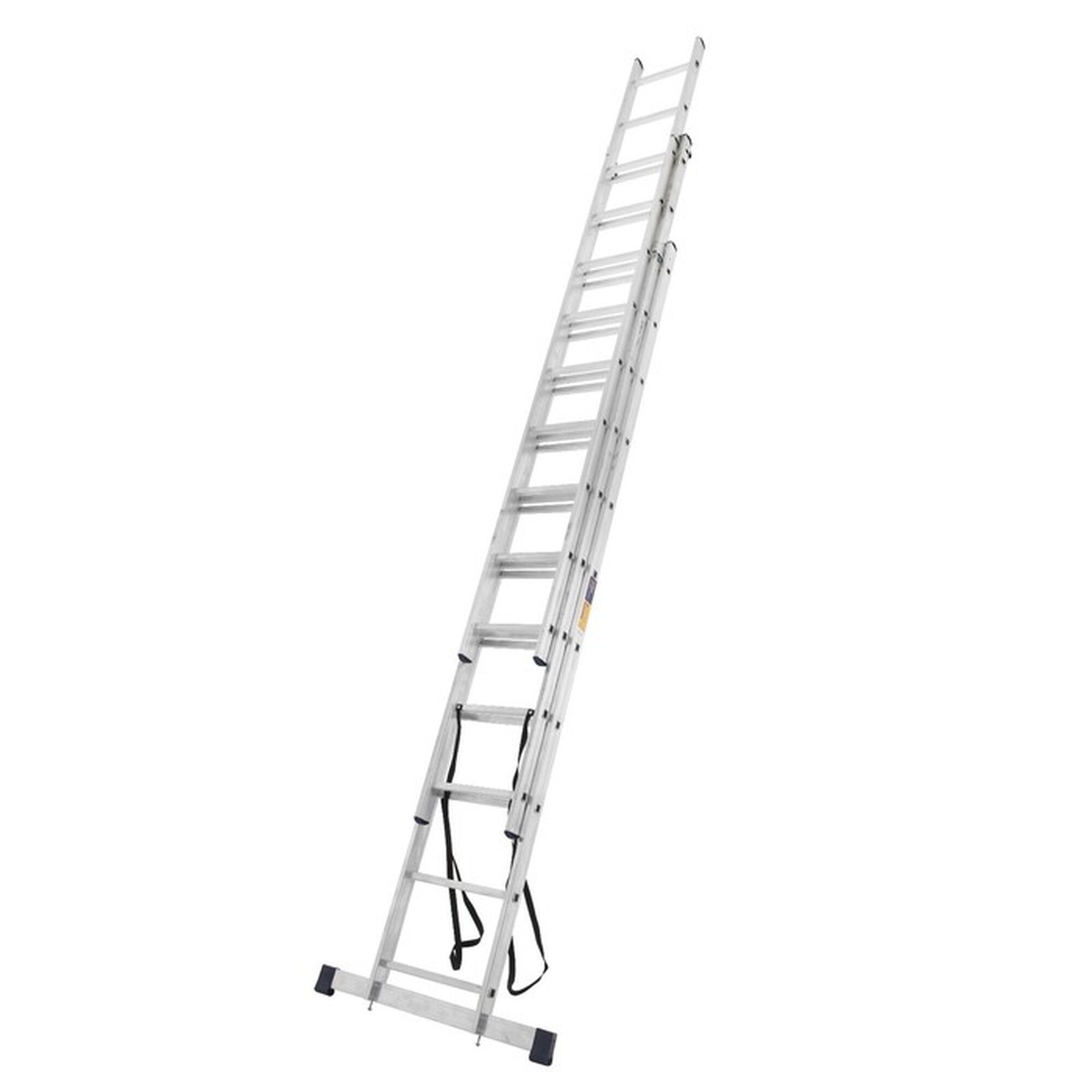 Лестница Тундра, складная, алюминий, 11 ступеней, 3 секции, рабочая высота 396 см