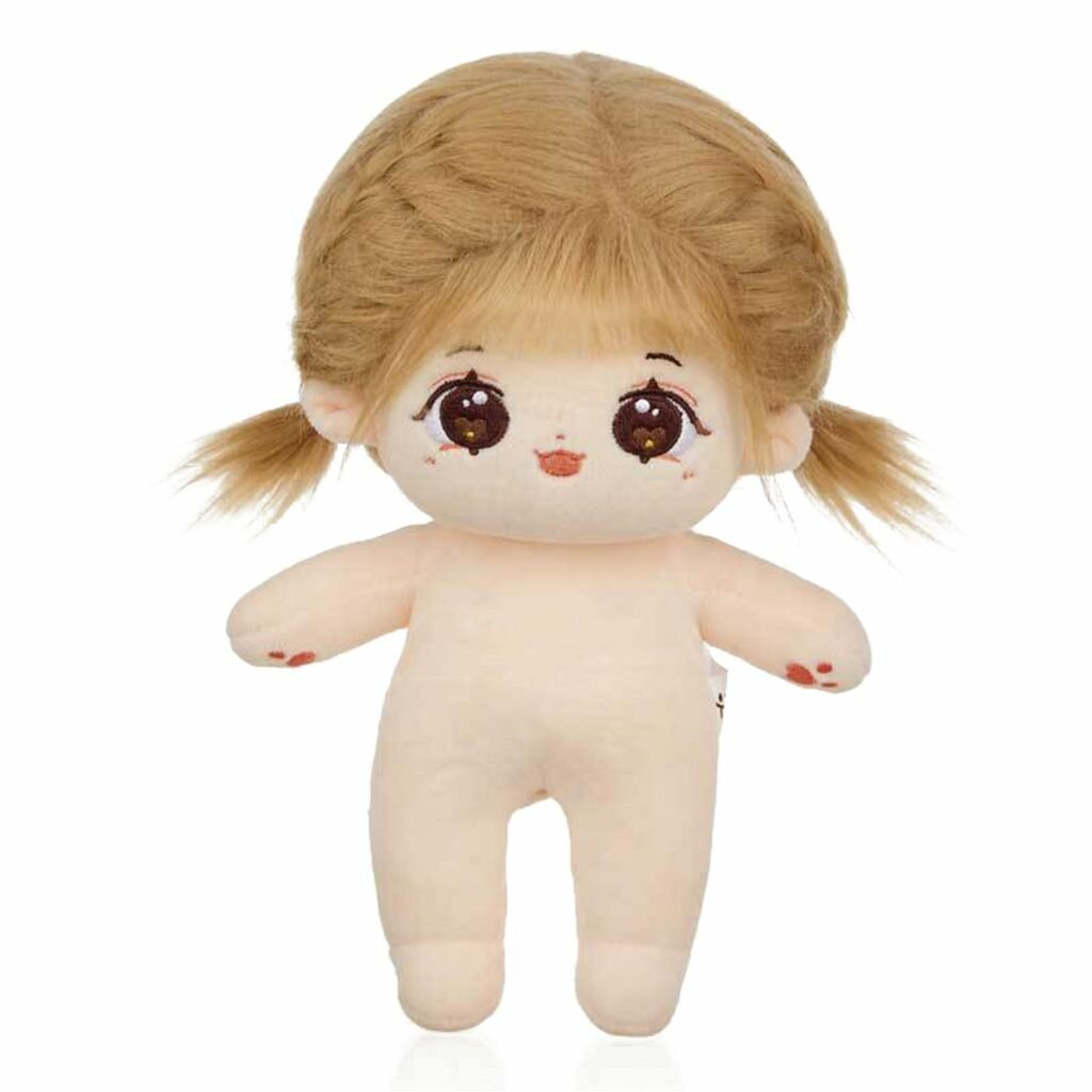 (1 штука) 20-сантиметровая хлопчатобумажная кукла без атрибутов, голая малышка-маленькая симпатичная