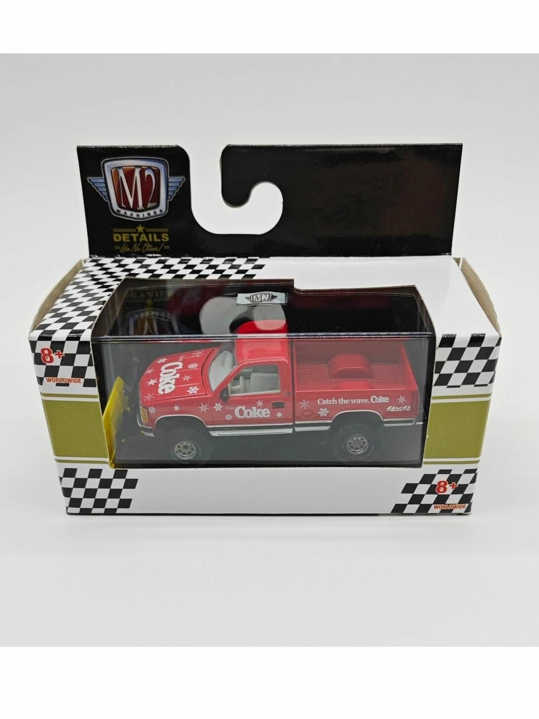 Машинка M2 Machines 1/64 1998 GMC 1500 4*4 pickup Cola painted red Die-cast Alloy Car Model Collection Toy Gift