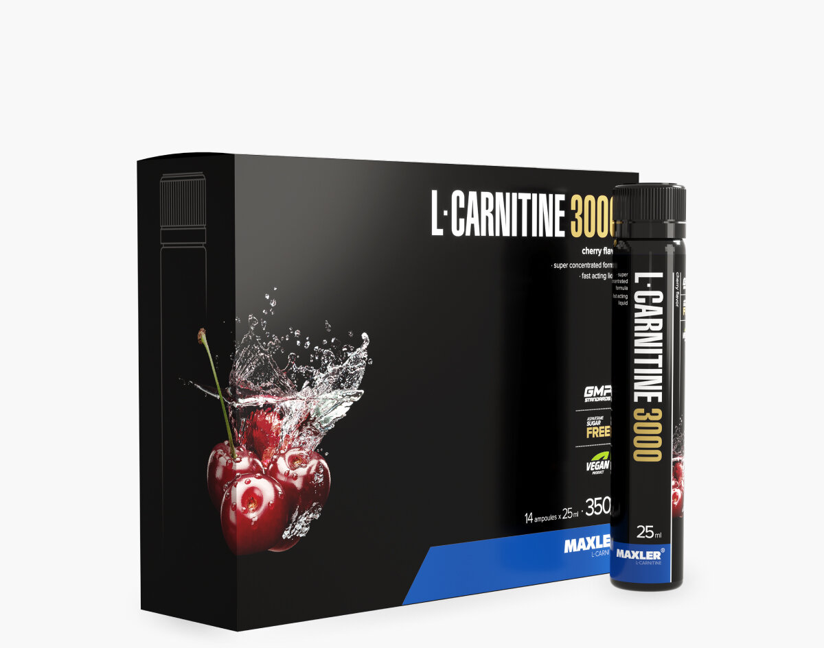 Карнитин Maxler L-Carnitine 3000 мг. (14 х 25 мл.) - Абрикос-Манго