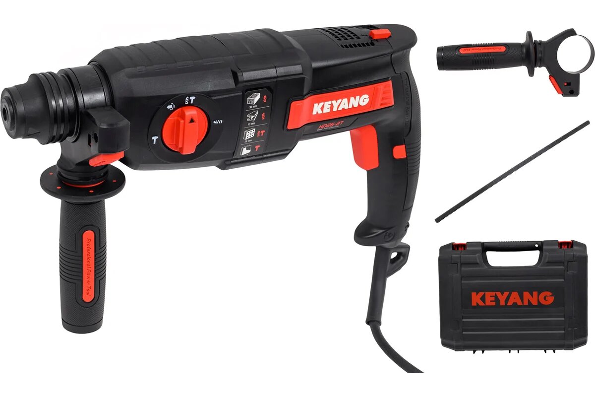 Перфоратор KEYANG HD26-2T, 850 Вт, SDS-Plus, в пластиковом кейсе