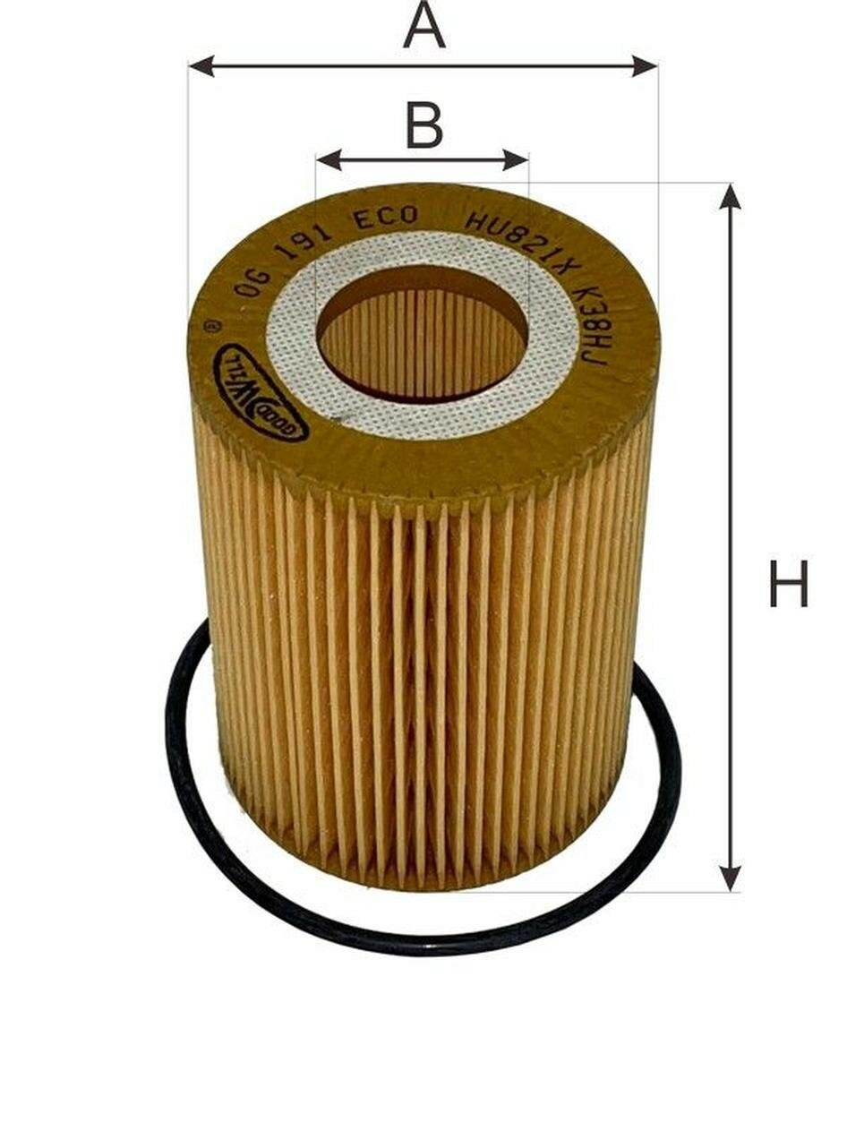 Фильтр масляный двигателя для автомобилей Goodwill OG191ECO (запчасти и расходники)