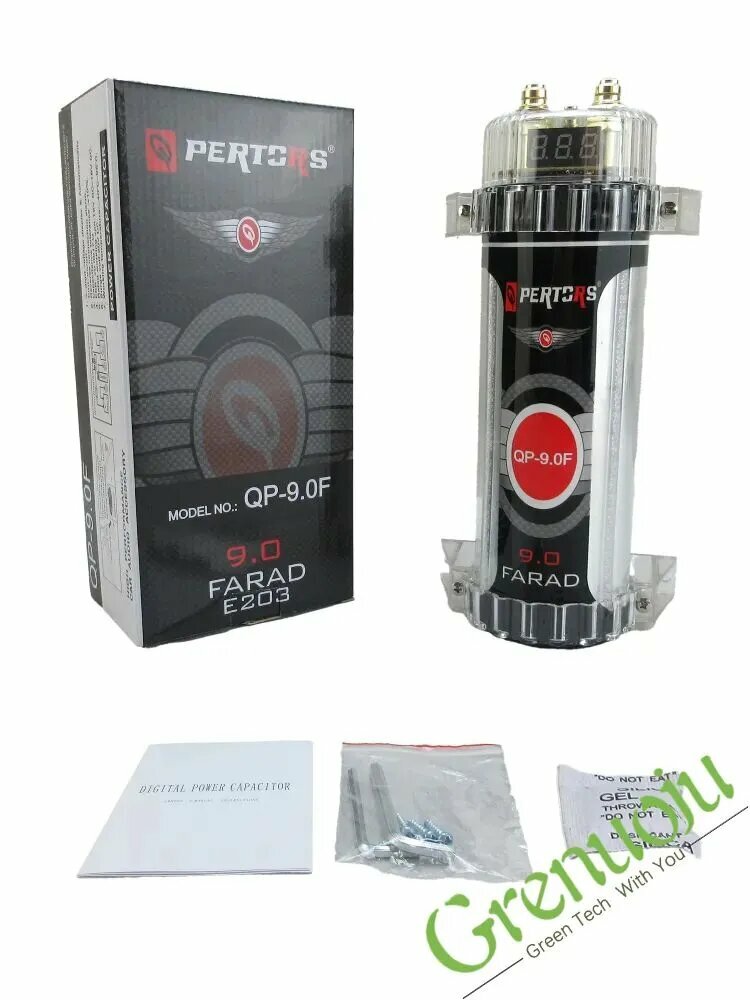 Цифровой конденсатор питания емкостью 9,0 Фарад, Высокоэффективный накопитель энергии, усиливающий конденсатор для автомобильной звуковой системы постоянного тока 12 В