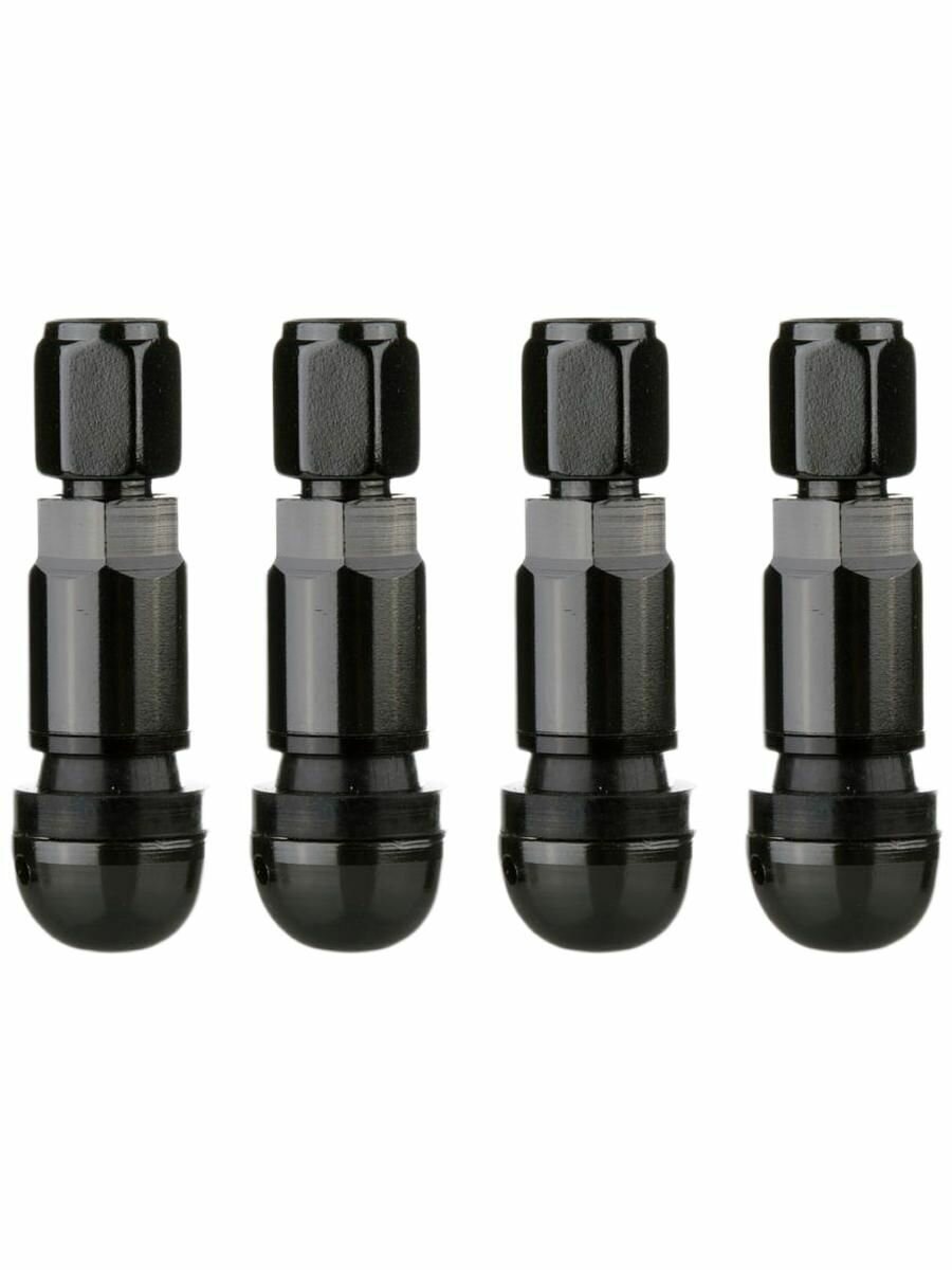 Вентили для дисков бескамерных шин 4шт, Черные, Металлические, норм, MS525AL BK 4