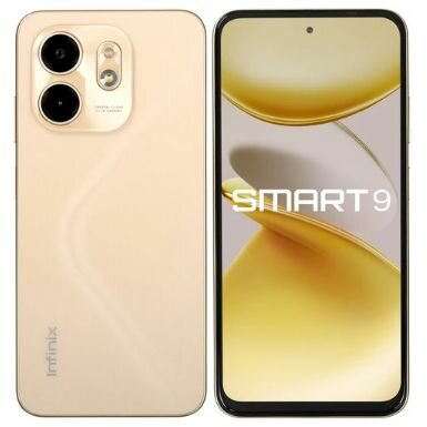 6,7" Смартфон Infinix SMART 9 3/64 ГБ (X6532 64+3) 2024, золотистый