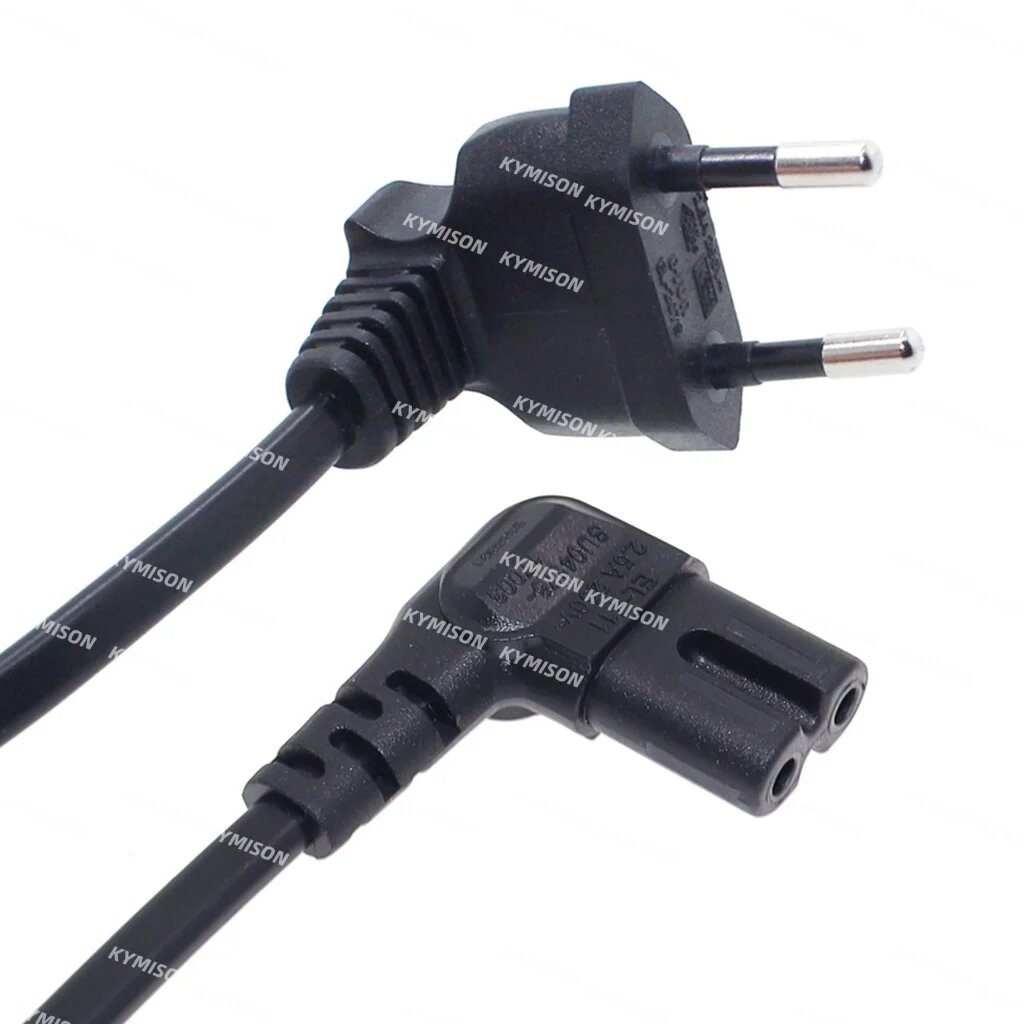 Удлинительный кабель преобразователя угла EU Schuko CEE7/16 в IEC320 C7 для Samsung Philips Sony LED TV Figure8, шнур питания переменного тока