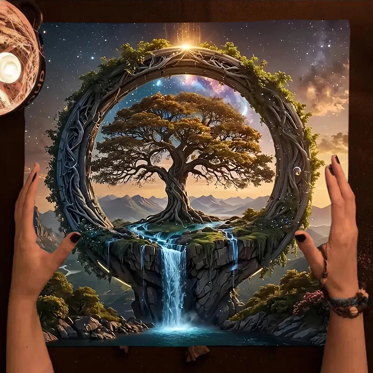 Скатерть Таро LVJIA Звездное небо 75x75cm, Цвет: TLB (695)