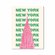 Печать на холсте New York Empire State Building, Розовый, 13x18 см