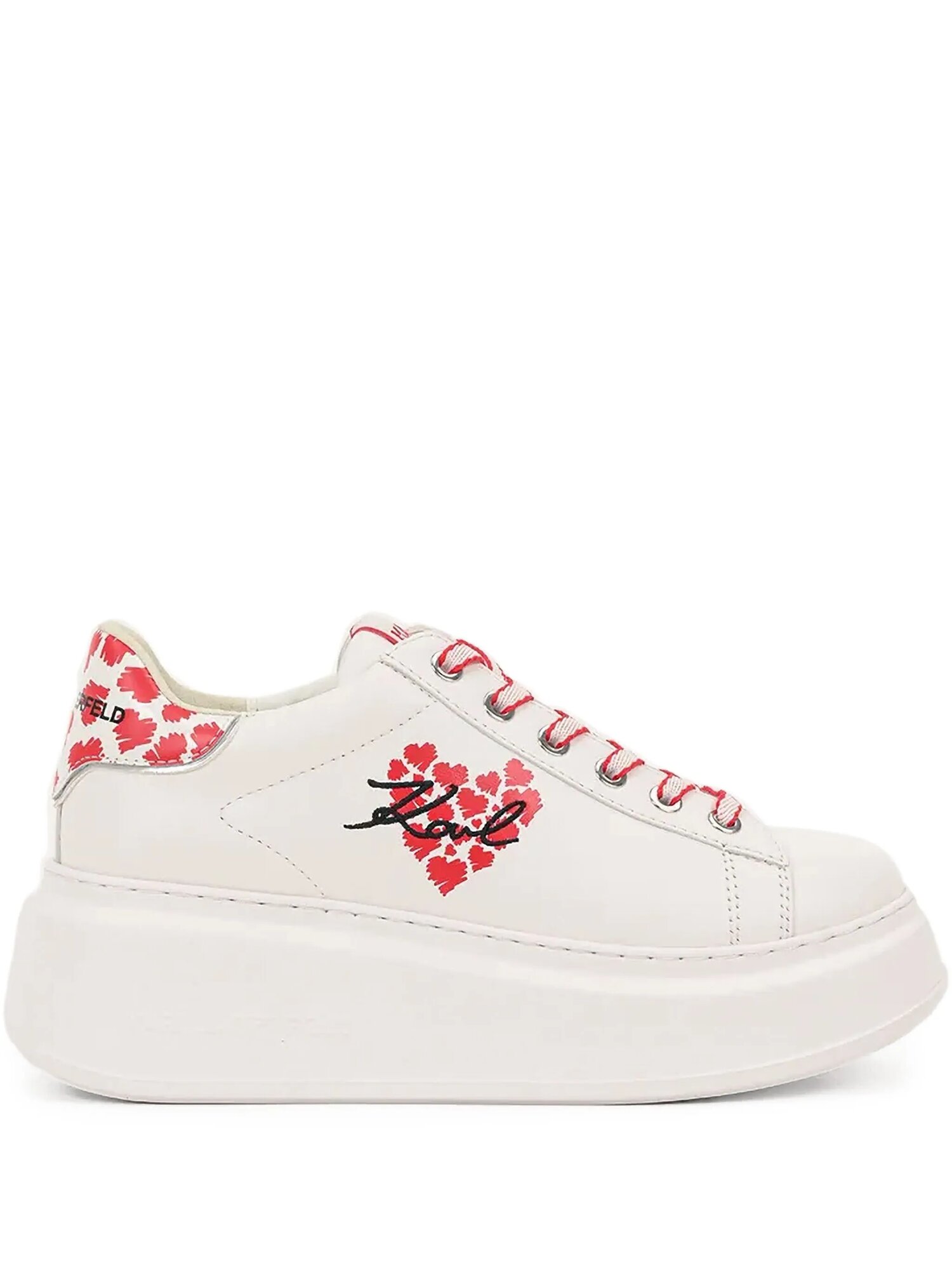 Кроссовки Heart-print platform sneakers