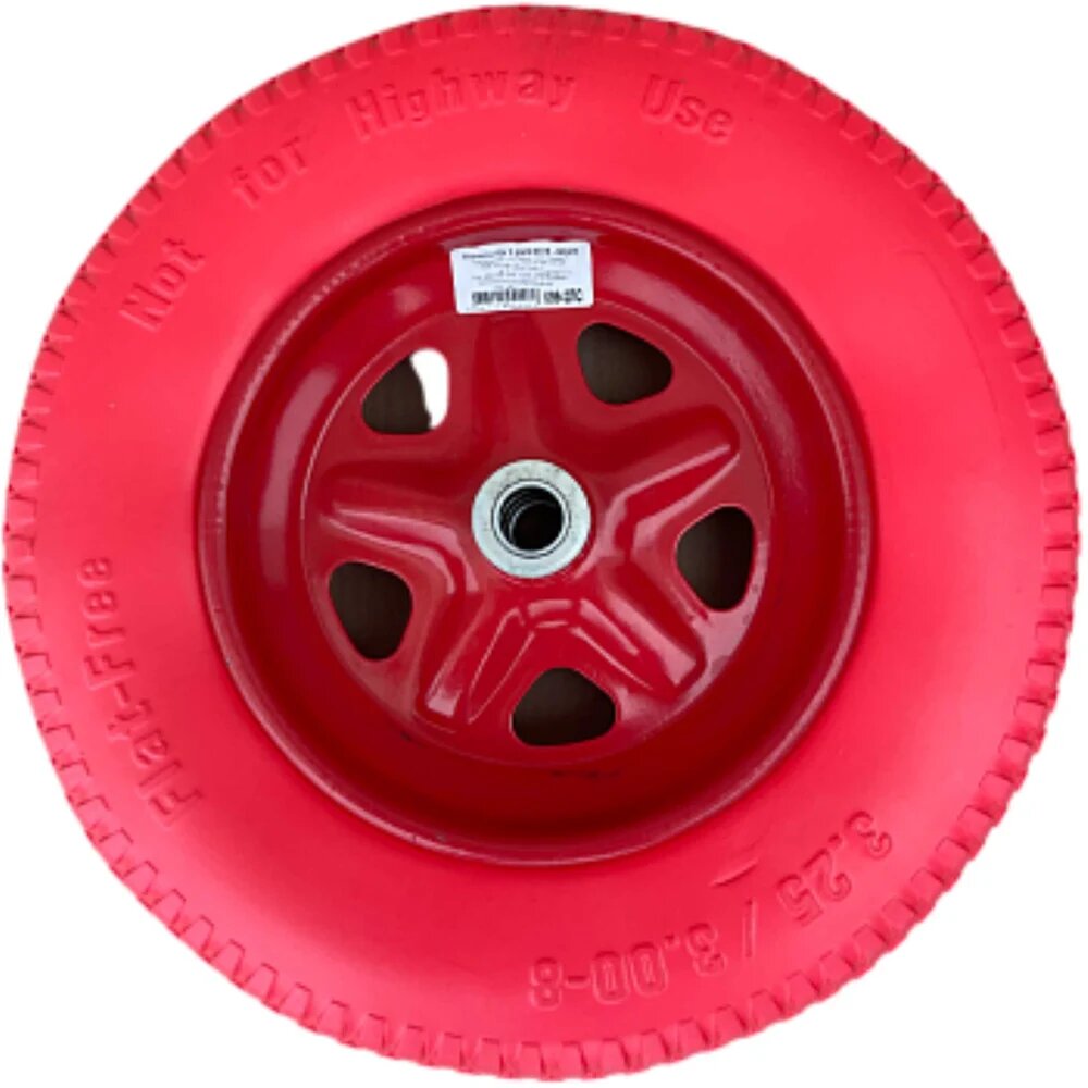 Variant Колесо для тачки 12410, полиуретановое ПУ (литое), 3. 25/ 3. 00-8, с подшипником 20 мм. К99-2ЛС