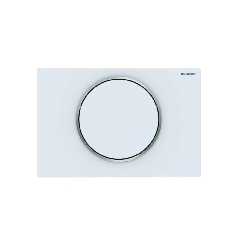 Клавиша смыва Geberit (Гэберит) Sigma 10, смыв/стоп, 115.758. JT.5 белый, хром