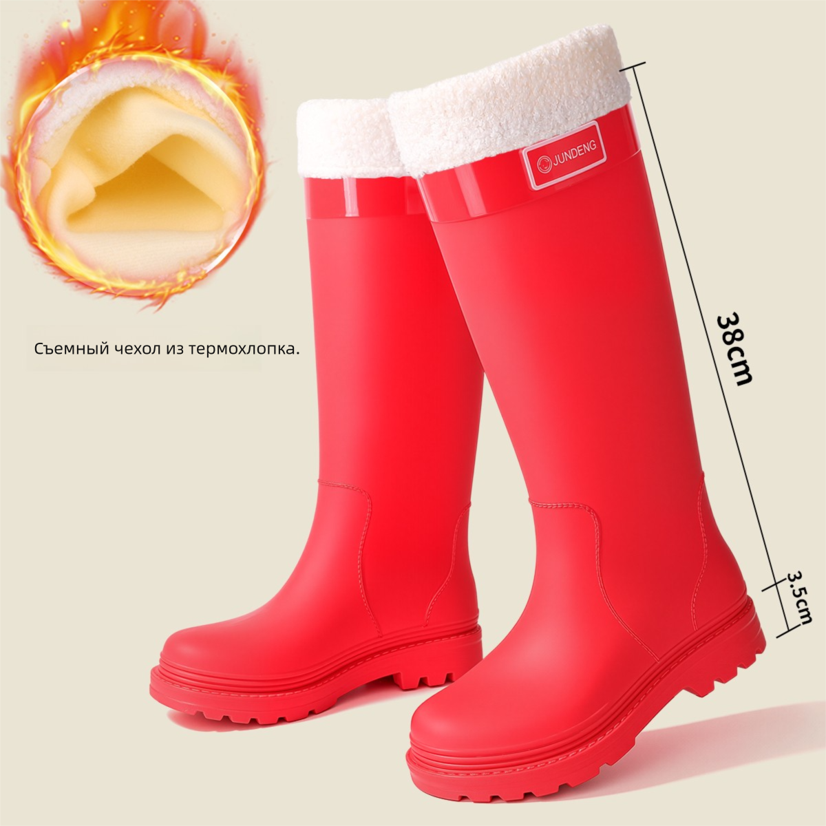 Полусапожки со шнурком, водонепроницаемые резиновые сапоги, очень высокие женские сапоги для взрослых, модные новые нескользящие длинные резиновые сапогиРазмер обуви. EU:42-43