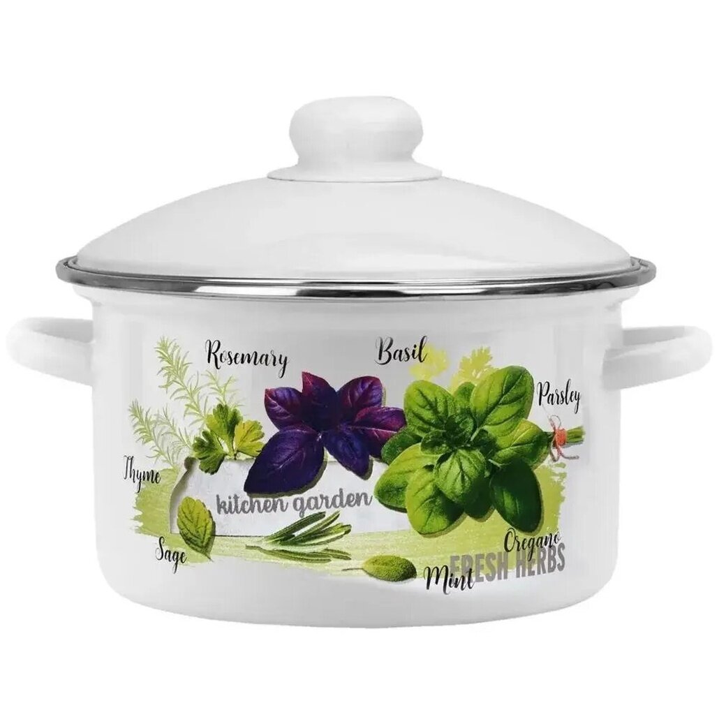 Кастрюля эмалированная 4л с крышкой «Эмаль Магнитогорск», термостойкие ручки, для всех плит