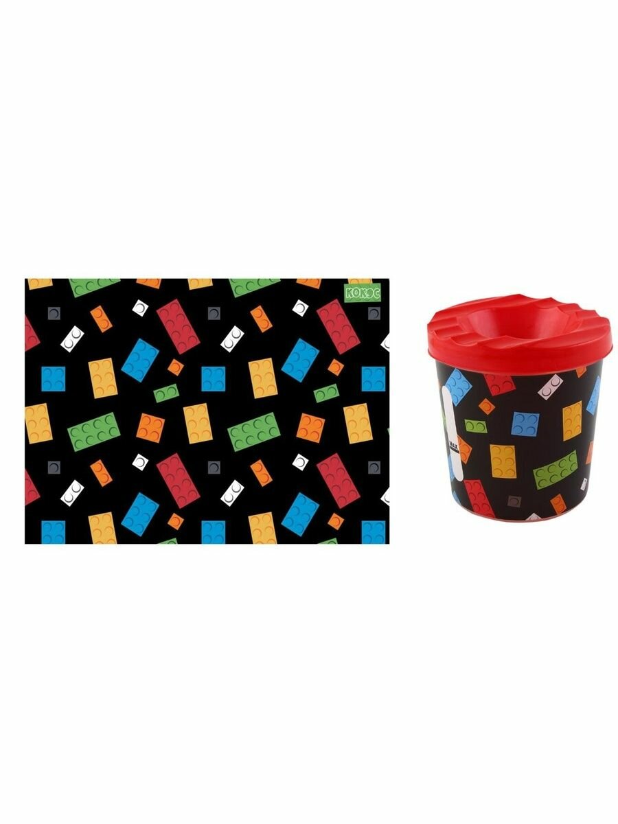 Набор Клеенка для уроков труда 50*70 см + Стакан-непроливайка Master