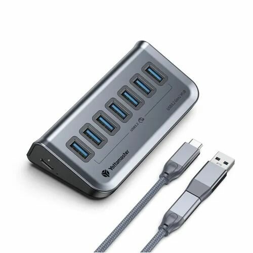 USB HUB ORICO Суббренд Yottamaster GA1-7A-G2 хаб USB 3.2 Gen2 , с 7USB A ( Порт питания Type-C 5V2A), для ноутбуков
