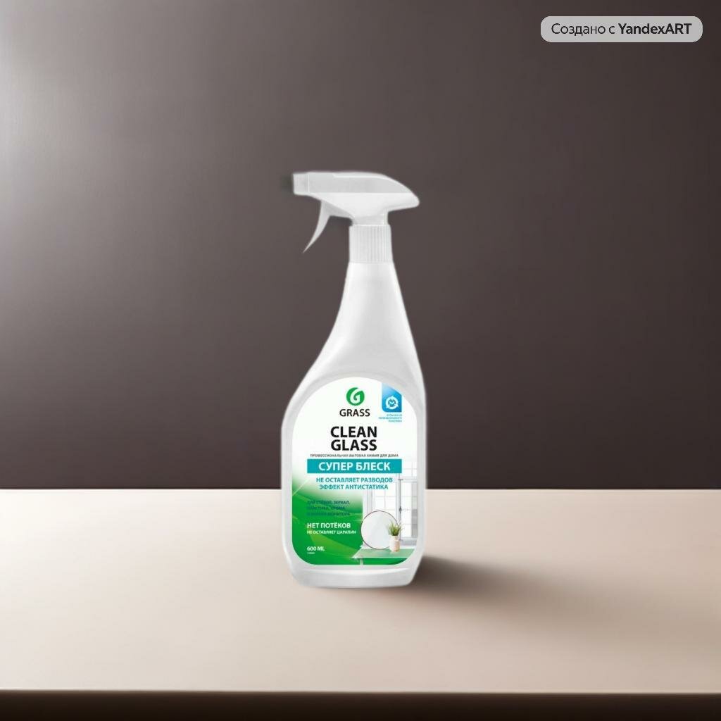 Средство Grass Clean Glass, для мытья стёкол, окон, пластика и зеркал, 600 мл