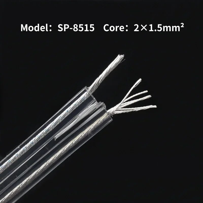 DIY динамик кабель 1,5 мм² 2,5 мм² 4 мм² OCC посеребренный медный Hi-Fi аудио усилитель, SP-8515 1.5mm2, 2 м