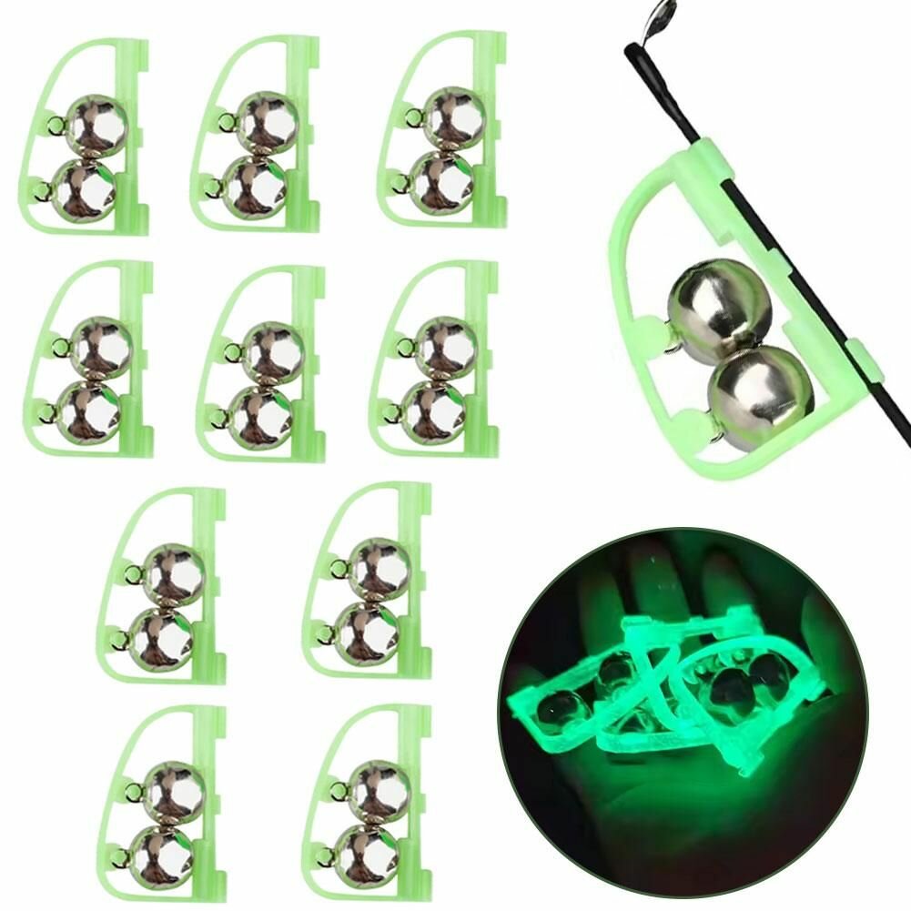 Флуоресцентные рыболовные колокольчики для кормушки, 10 шт.