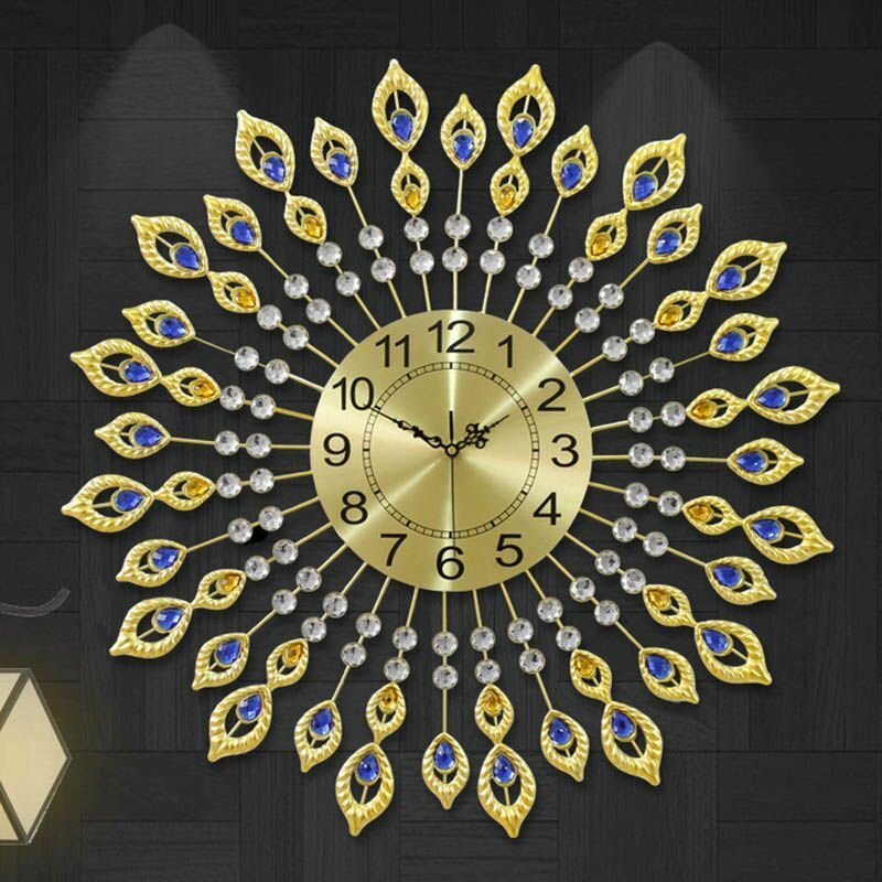 Настенные часы "Золотое солнце", Украшение домашней стены,72 см х 72 см