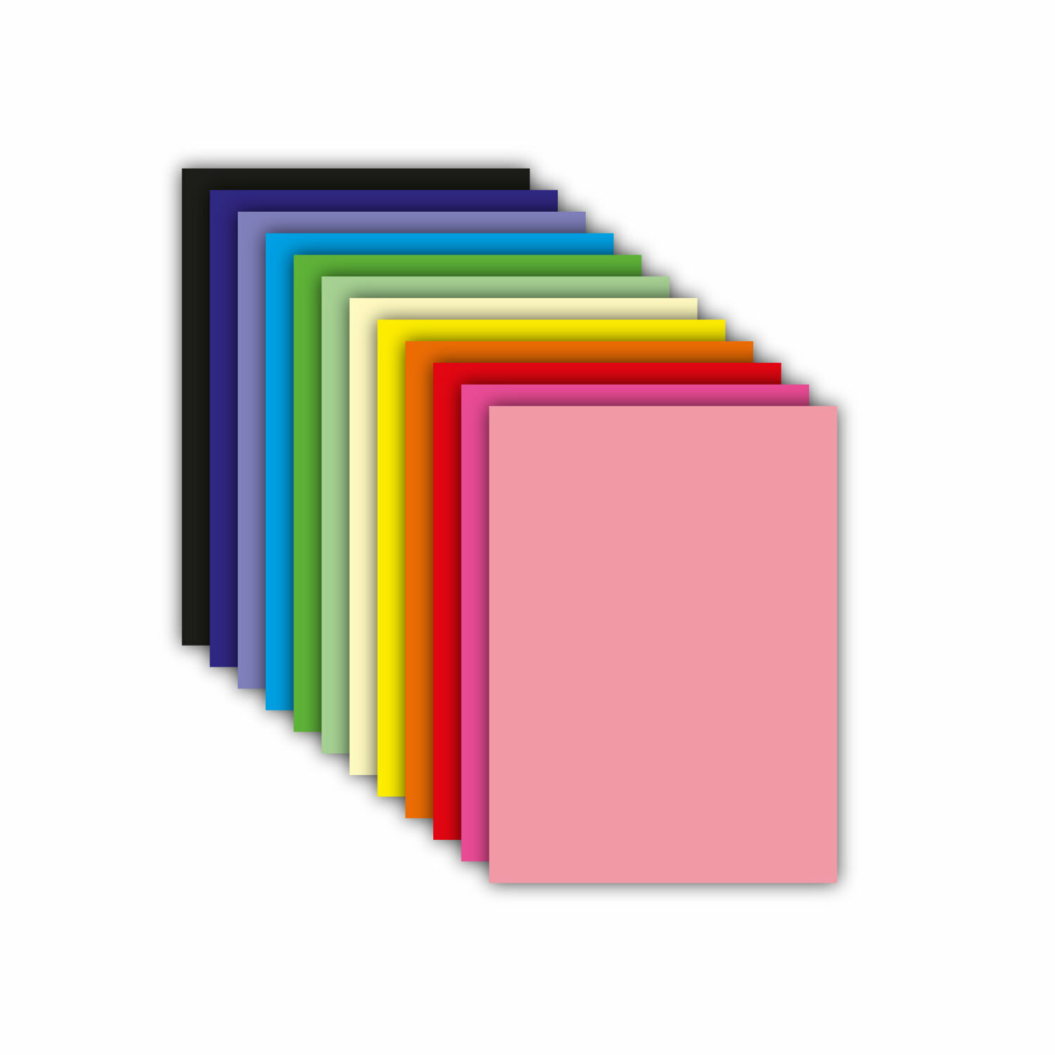 Упаковка 5 шт. Цветная бумага А4 тонированная В массе, 60 листов, 12 цветов, в папке, 80 г/м2, BRAUBERG, 210х297 мм, 117615