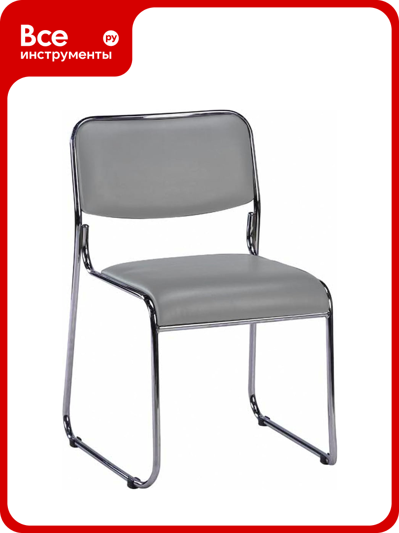 Кресло EVERPROF Fix Chrome экокожа, серый EP-Fix Chrome PU Grey надежной конструкции