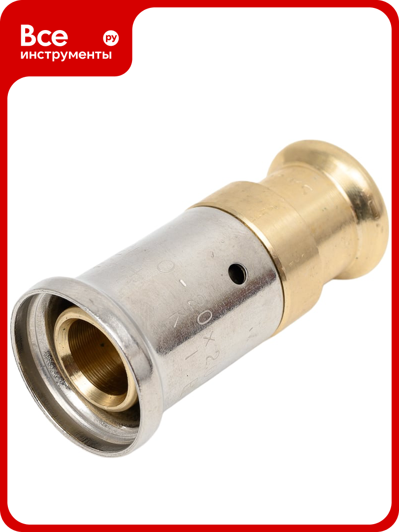 Адаптер HENCO латунь пресс (металлопластик) - пресс медь, V, M и SA-профиль, 20x15Cu 36P-2015P