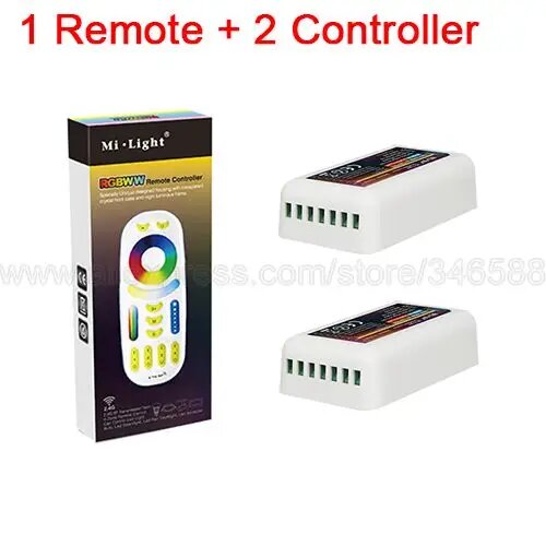 MiBoxer RGB+CCT контроллер для светодиодной ленты DC12-24V Without WL-Box2, 1 Remote 2 Control