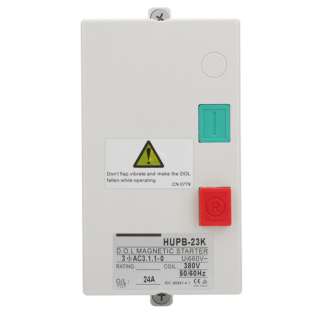 Необратимый ручной пусковой магнитный пусковой механизм для электродвигателей с прямым запуском, 380 В, 50/60 Гц (17-24 А)