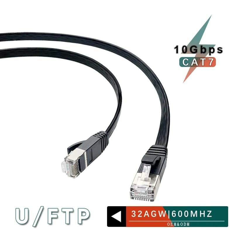 Плоский кабель CAT 7/6 0.15-U/FTP RJ45 сетевой кабель Ethernet Cat7 плоский соединительный кабель Ethernet для модема маршрутизатора LAN ПК
