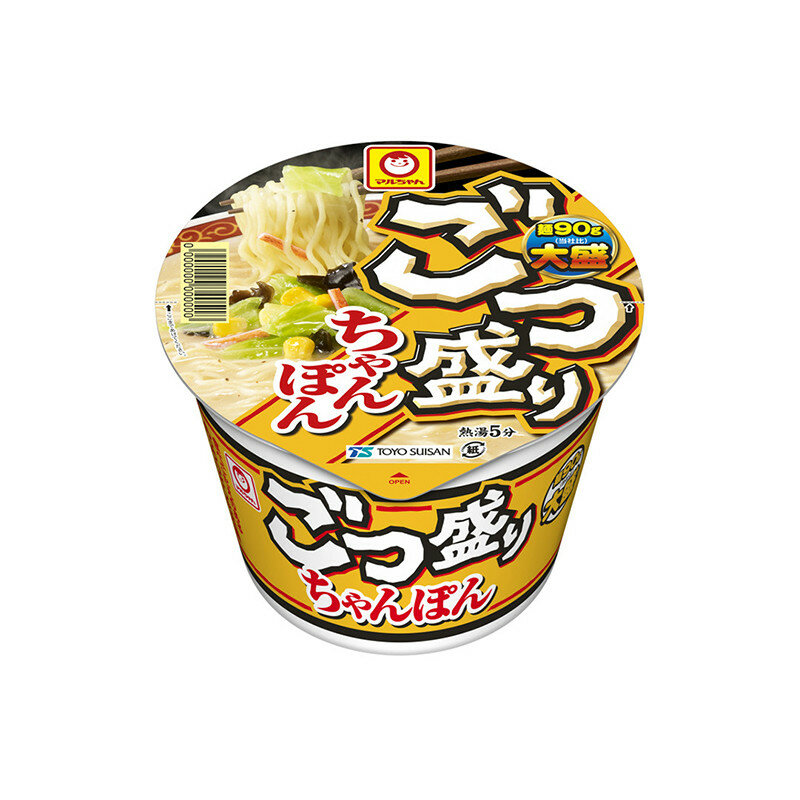 Лапша быстрого приготовления Toyo Suisan Тянпон с морепродуктами и овощами 109-113 г, Япония