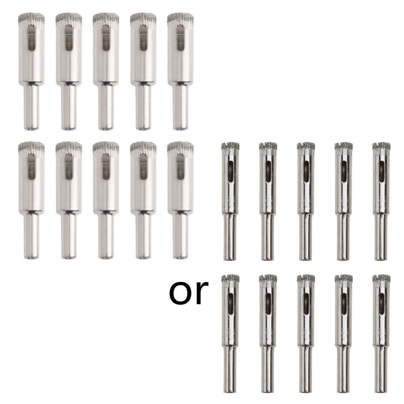 10ШТ 12мм Корончатые Сверла С Алмазным Покрытием Кольцевая Пила Стеклянная Плитка Керамический Мрамор